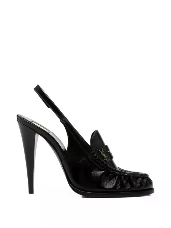 Saint Laurent Le Loafer Slingback Pumps - Black