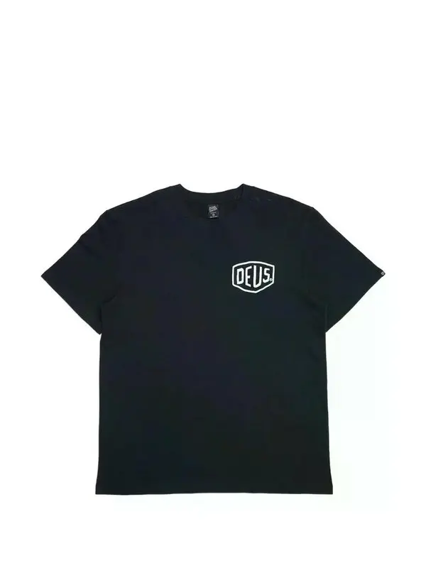 Deus Ex Machina Milano Adress Graphic-print Logo-patch T-shirt - Black