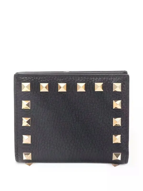 Valentino Garavani 2020s Rockstud Leather Wallet - Black