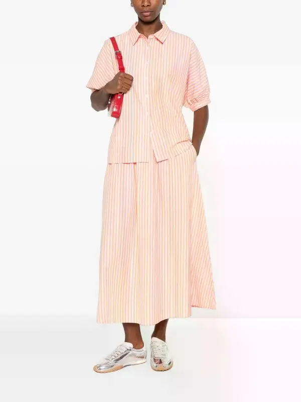 MAISON123 Brune Striped Midi Skirt