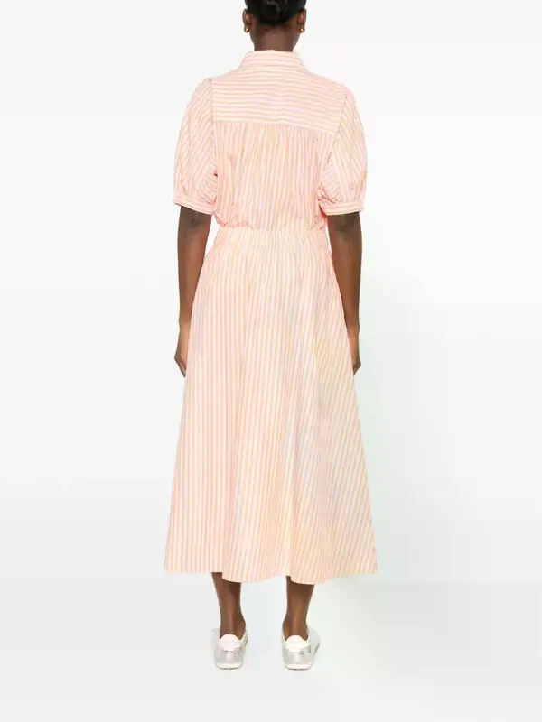MAISON123 Brune Striped Midi Skirt