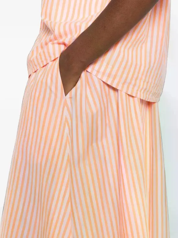 MAISON123 Brune Striped Midi Skirt