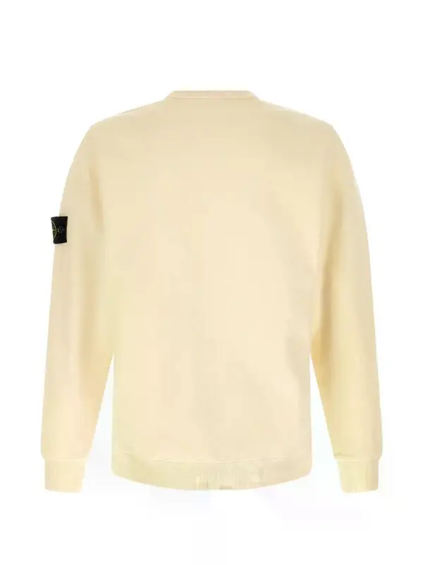 Stone Island 6100049 Brushed Organic-cotton Fleece Regular-fit Crew-neck Sweatshirt With Ribbed Inserts - Neutrals