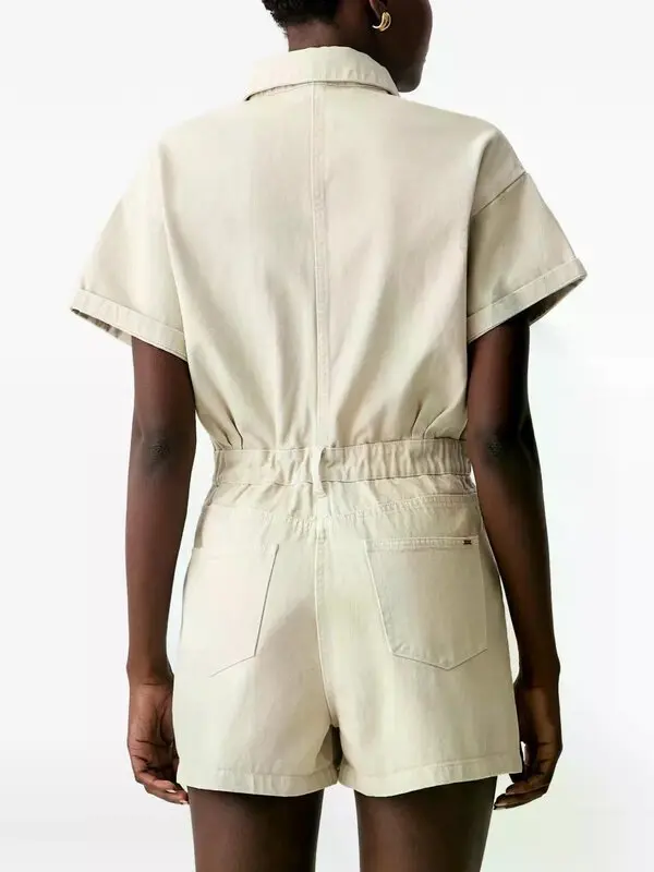 MORGAN Button-up Short-sleeve Playsuit