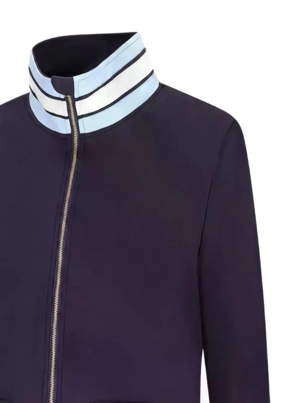 HOUSE OF GRAVITY Stripe-trim Zip-fastening Sweatshirt