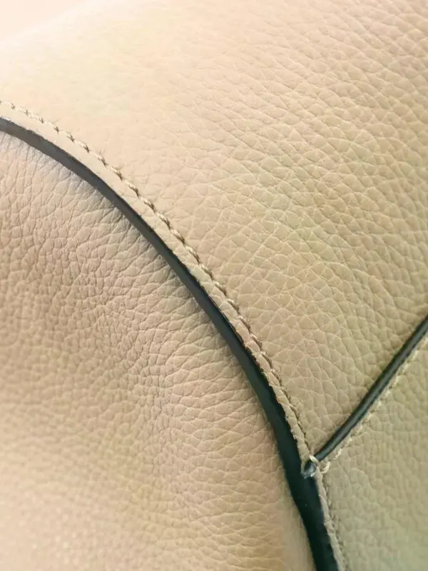 Loewe 2015-2026 Small Grained Calfskin Drawstring Hammock Bag Satchel - Neutrals
