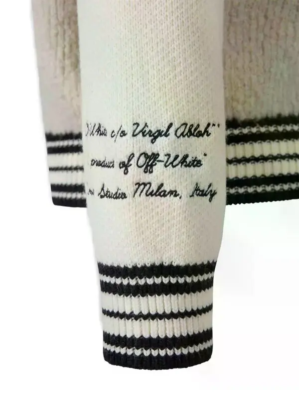 Off-White Logo-embroidered Striped-trim Jacket