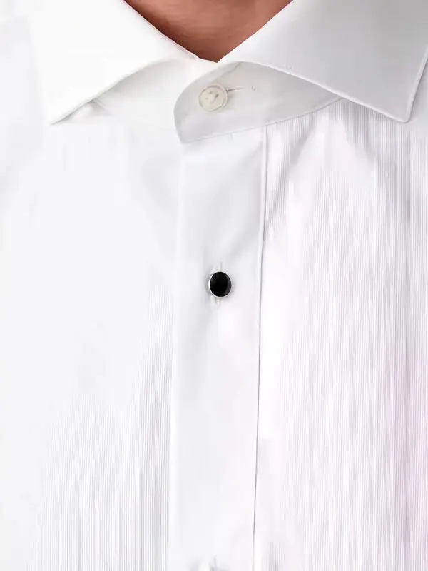 BOSS Bib-front Cotton Shirt - White