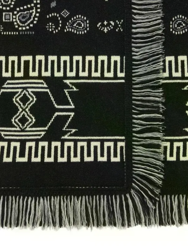 Alanui Bandana Jacquard Fringed Coat