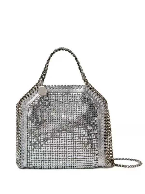 Stella McCartney Falabella Chainmail Tiny Tote Bag - Silver