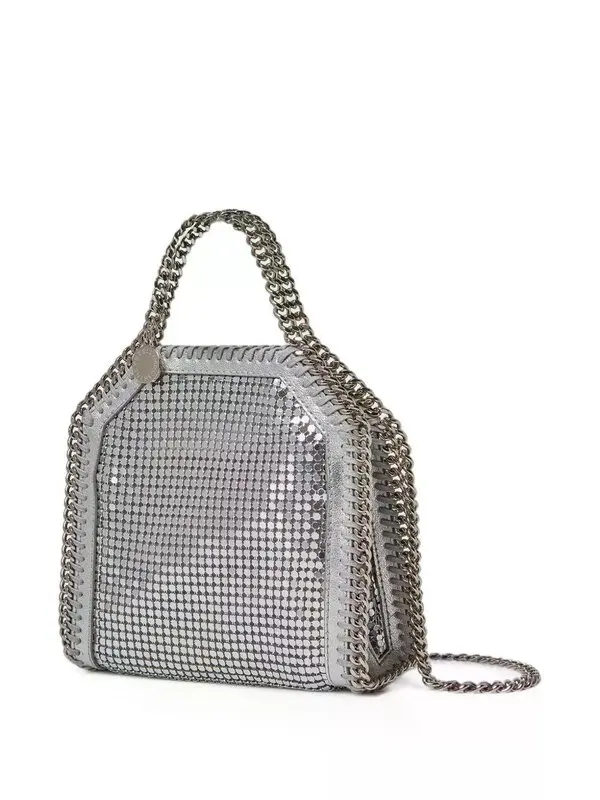 Stella McCartney Falabella Chainmail Tiny Tote Bag - Silver