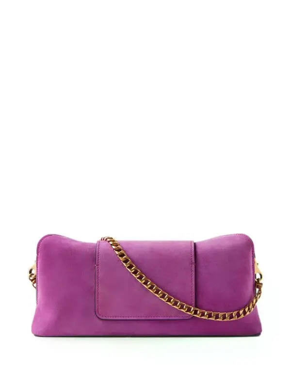 Versace Vivian Suede Clutch - Purple