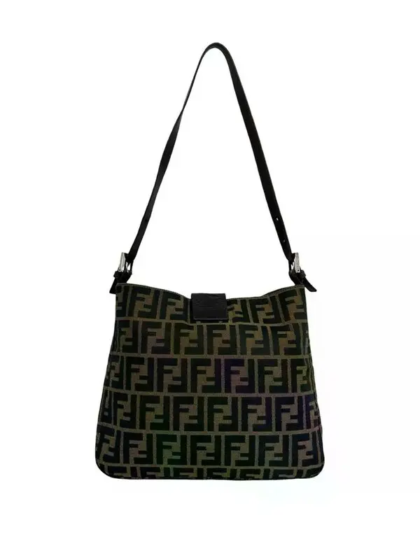 Fendi 1990-2010 Zucca Canvas Shoulder Bag