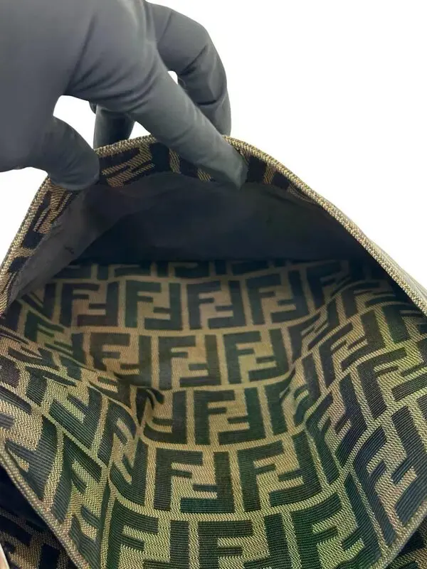 Fendi 1990-2010 Zucca Canvas Shoulder Bag
