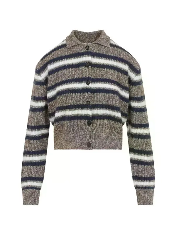 Brunello Cucinelli Striped Button-up Cardigan