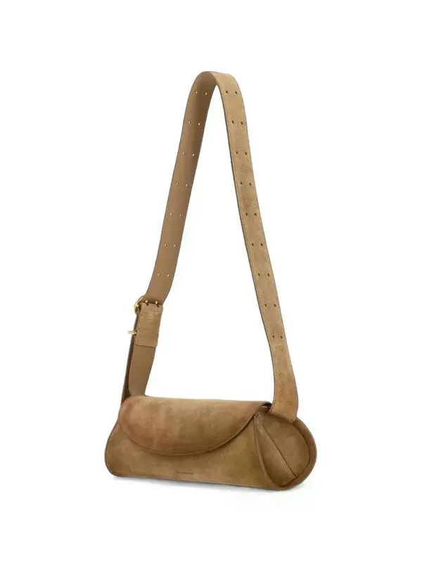 JIL SANDER Suede Foldover Shoulder Bag
