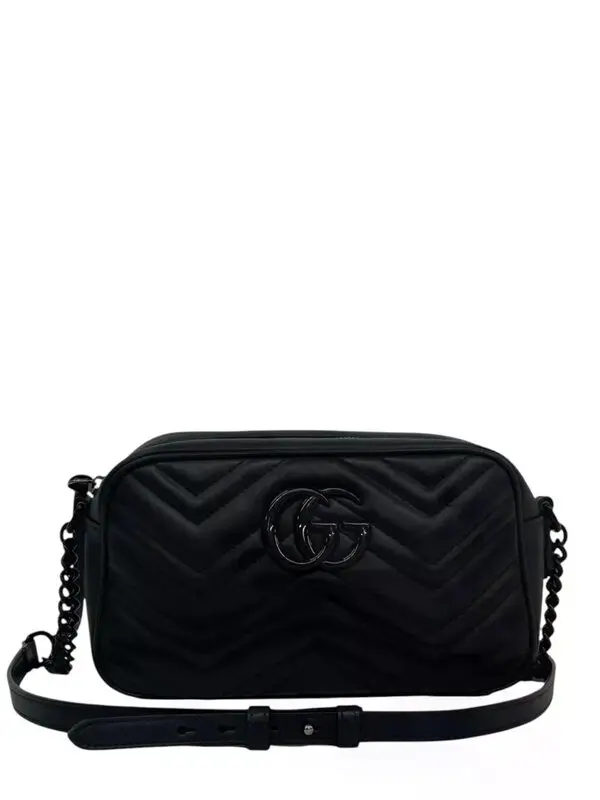 Gucci 2016-2026 Small Gg Marmont Matelasse Leather Crossbody Bag - Black