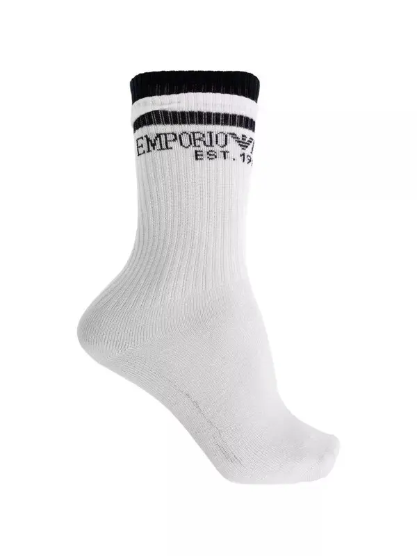 Emporio Armani Crew Socks With Logo Print