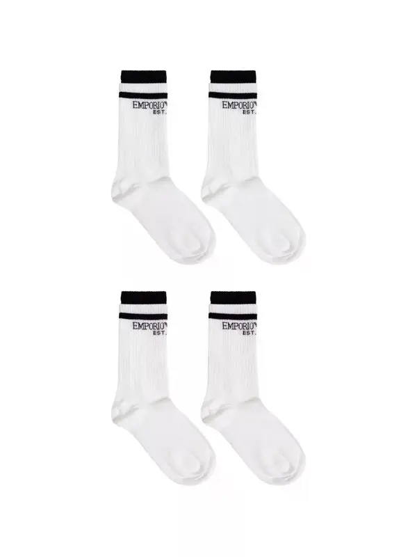 Emporio Armani Crew Socks With Logo Print