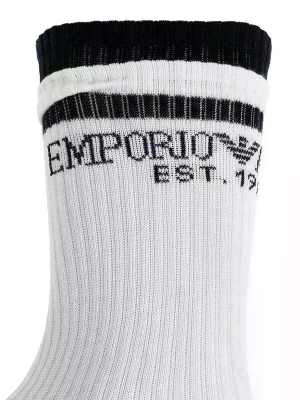 Emporio Armani Crew Socks With Logo Print