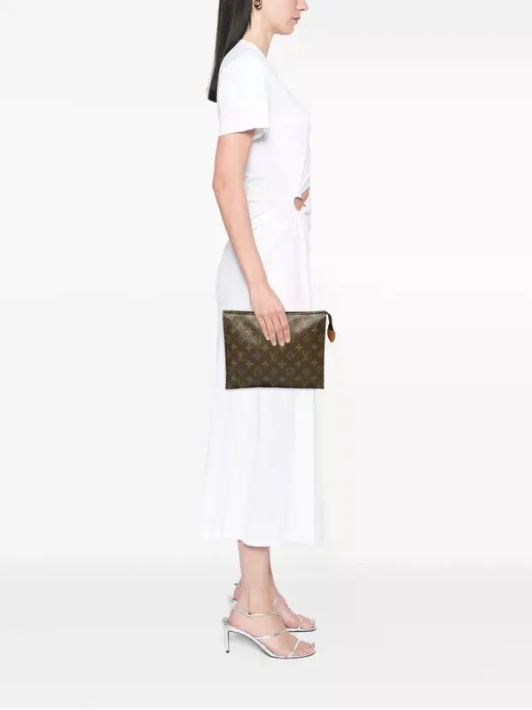 LOUIS VUITTON 1986 Monogram Toiletry Pouch 26 Clutch Bag - Brown