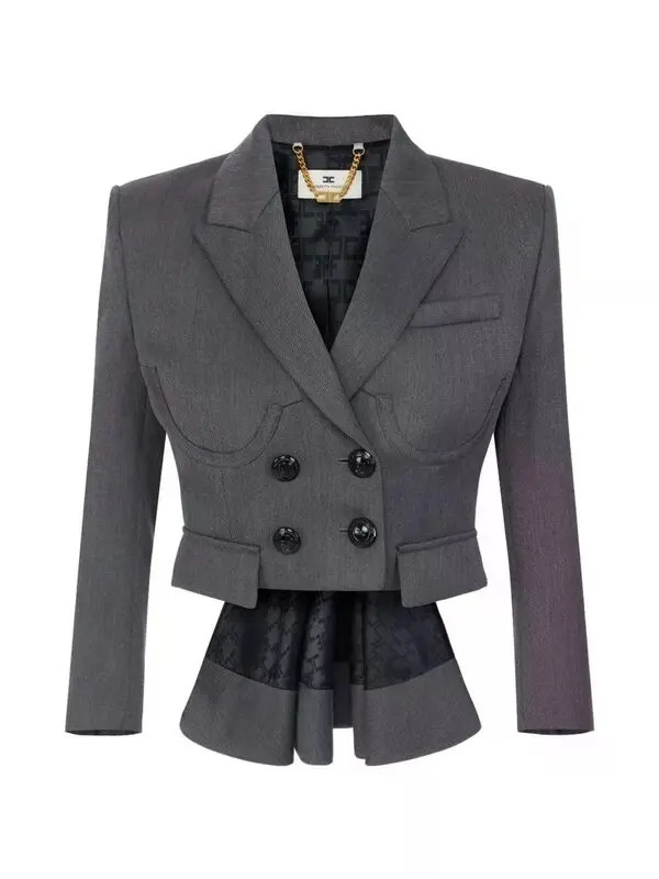 Elisabetta Franchi Cool Wool Jacket - Grey