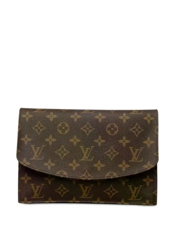 LOUIS VUITTON 1987 Monogram Pochette Rabat 23 Clutch Bag - Brown