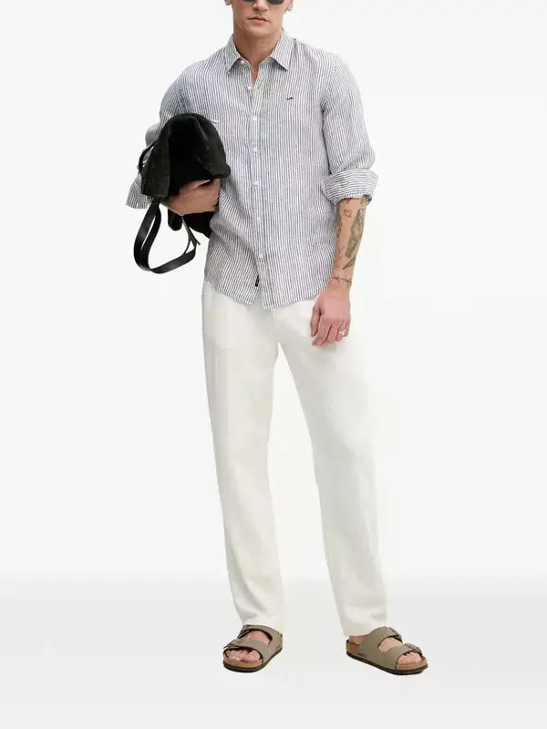 Michael Kors Striped Linen Shirt - White