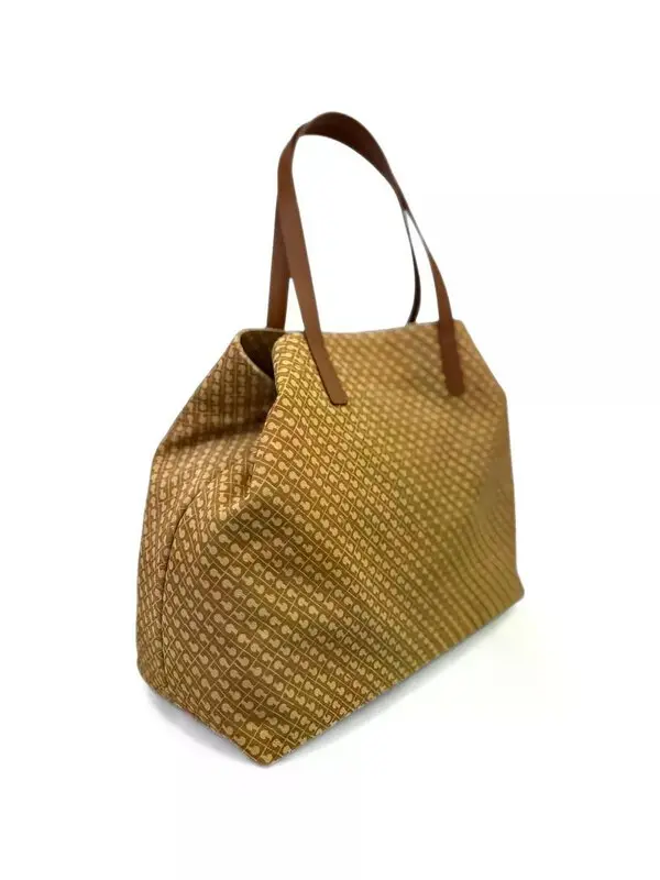 GHERARDINI Monogram-print Suede Tote Bag