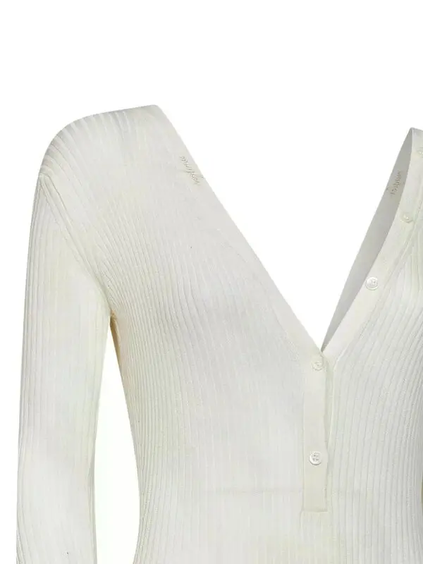 MUGLER Ribbed-knit Playsuit