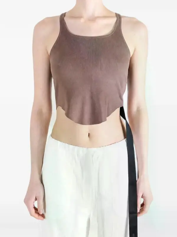 Rick Owens Curved-hem Cropped Tank Top