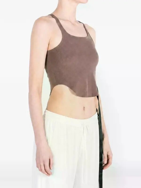 Rick Owens Curved-hem Cropped Tank Top