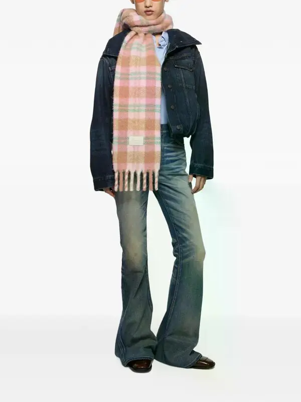 Acne Studios Fringed Alpaca-wool Scarf - Pink