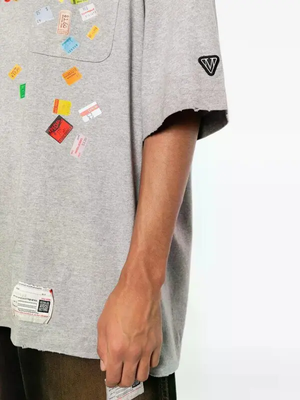 Mihara Yasuhiro Price Tag Sticker Printed T-shirt