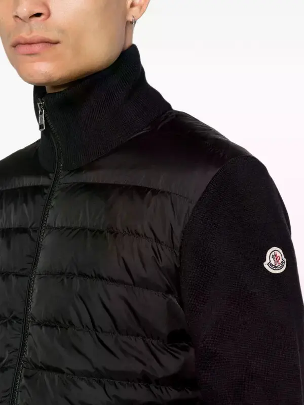 Moncler Quilted-panel Zip-up Jacket
