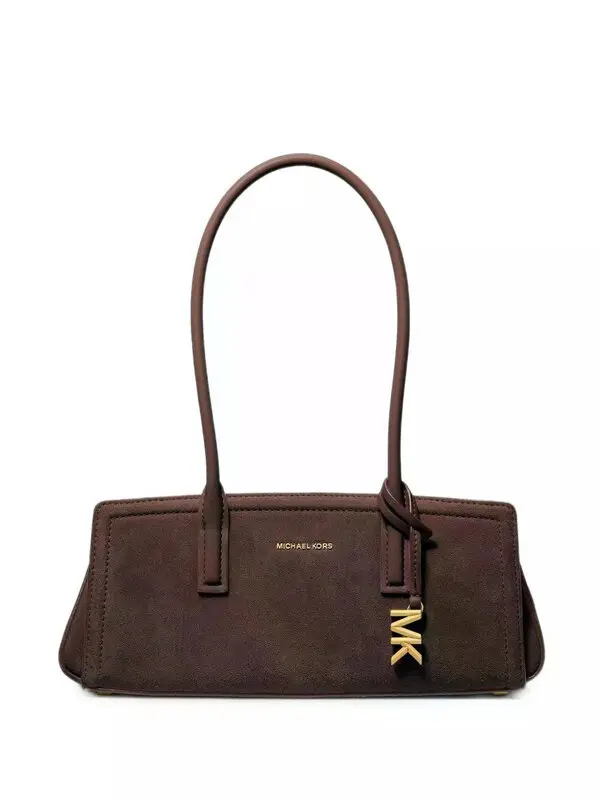 Michael Kors Logo-plaque Suede Tote Bag - Brown