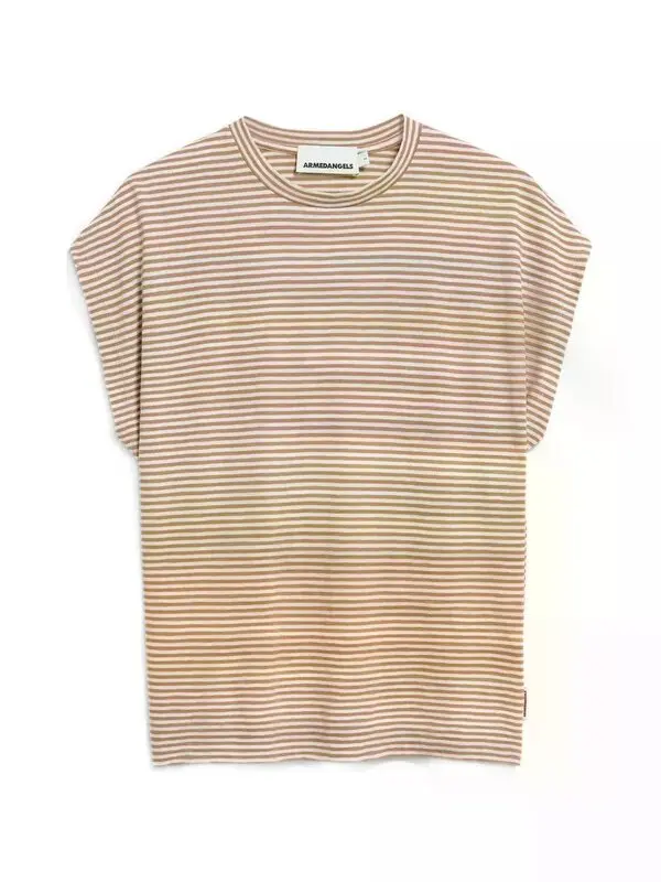 ARMEDANGELS Striped Cotton T-shirt - Neutrals