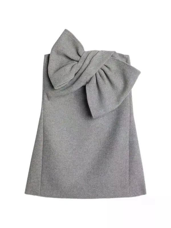 7 For All Mankind Bow-detail Strapless Dress