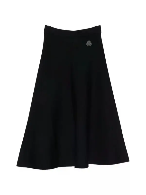 Moncler Logo-patch Midi Skirt - Blue