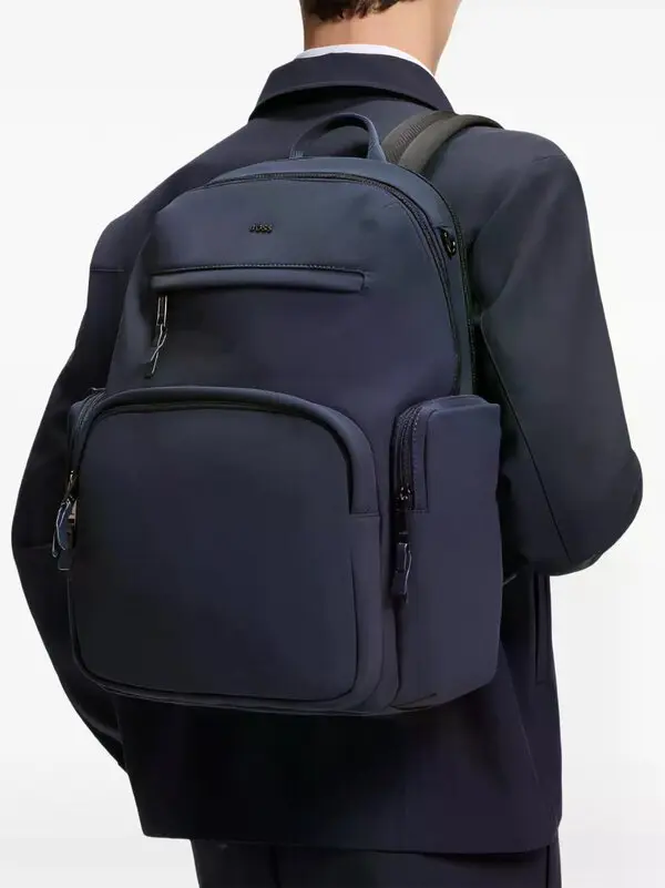 BOSS Backpack With Multiple Pockets - Blue