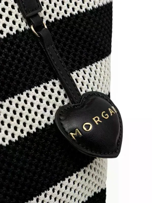MORGAN Striped Mesh Tote Bag
