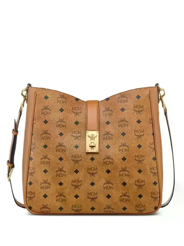 Mcm Large Tracy Shoulder Bag - Brown