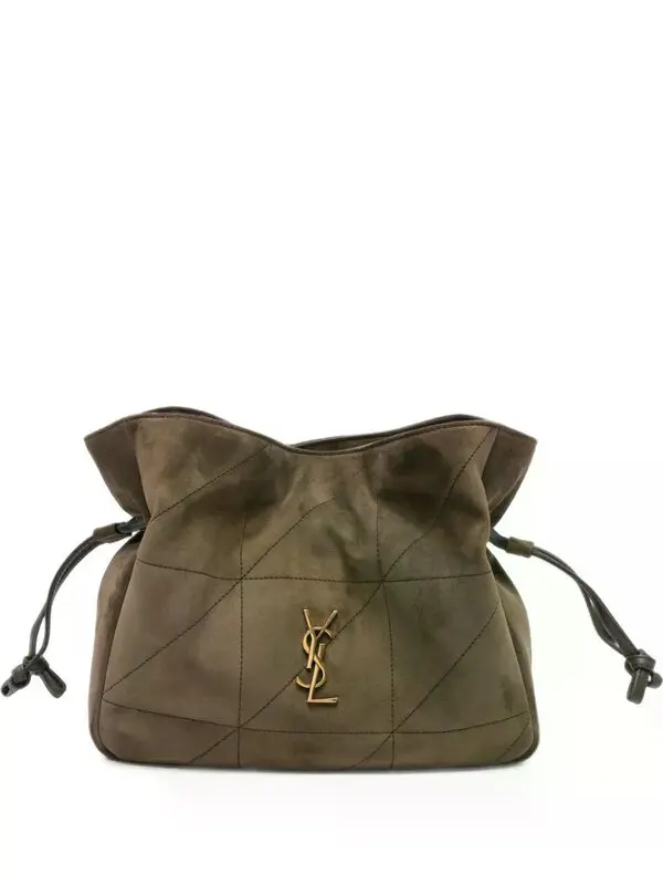 Saint Laurent Jamie Quilted Suede Shoulder Bag - Green