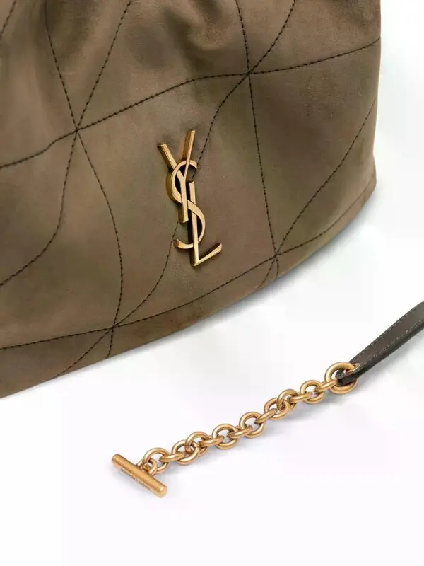Saint Laurent Suede Shoulder Bag - Green