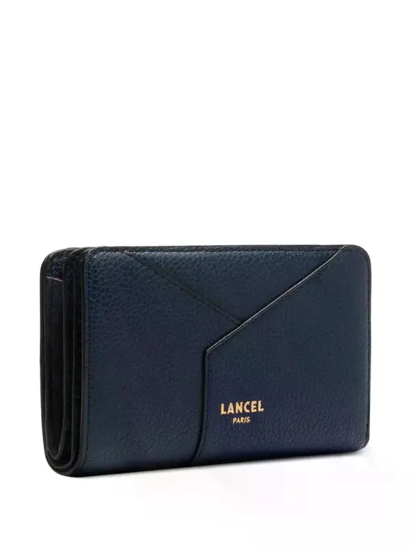 LANCEL Enveloppe Grained Leather Wallet - Blue