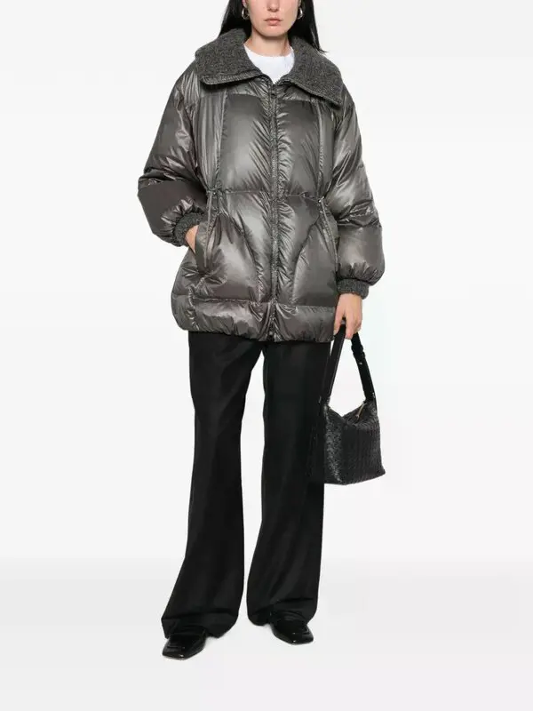 PANICALE Quilted Drawstring Jacket - Grey