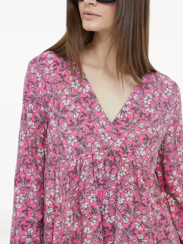 BENETTON V-neck Floral Dress