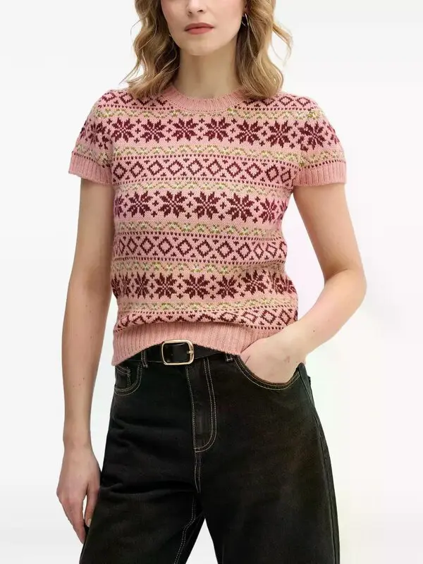 BENETTON X Stranger Things Patterned Sweater - Pink