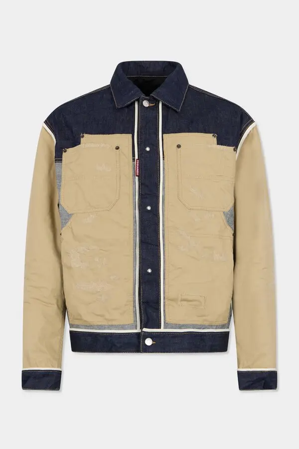 Dsquared2 Panel Inside-out Denim Jacket - Blue