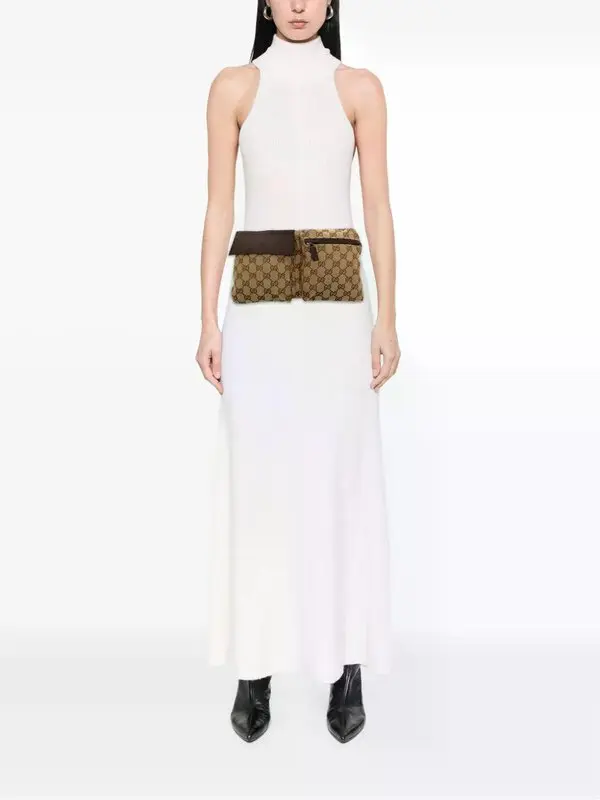 Gucci 2000-2015 Gg Canvas Double Pocket Belt Bag - Neutrals
